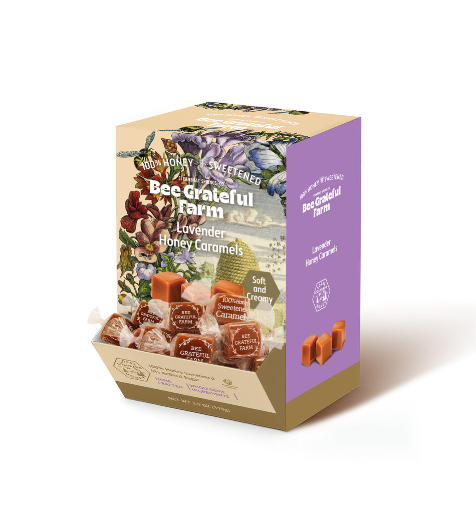 Lavender Honey Caramels (80 piece) | Bee Grateful Candy